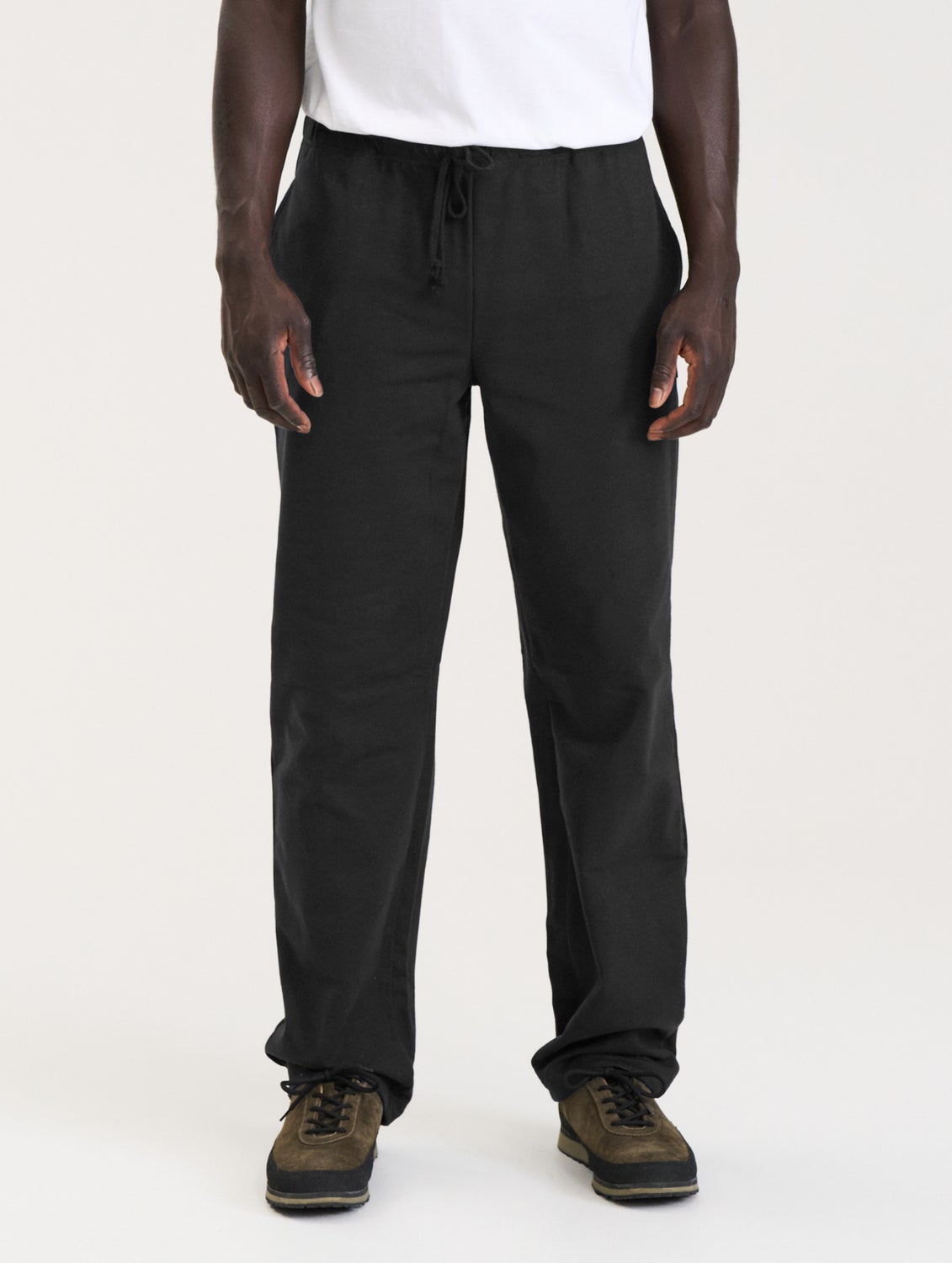 Straight-Cut Sweatpants, black | R-Collection